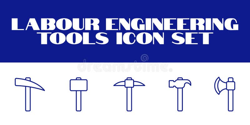 Labour Day Icon Set. Labor Tools Icon Vector Graphic Illustration Stock ...