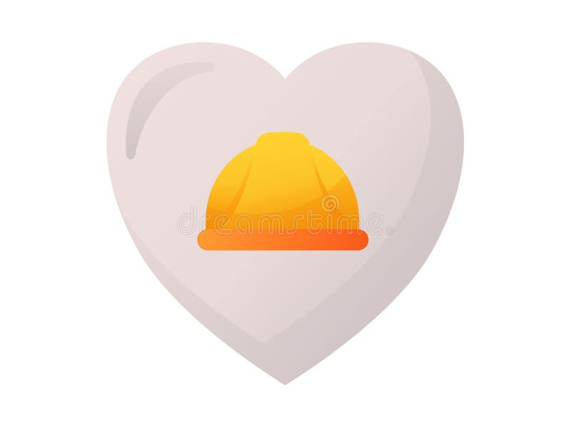 Labour Day Support Love Heart Single Isolated Icon with Smooth Style ...
