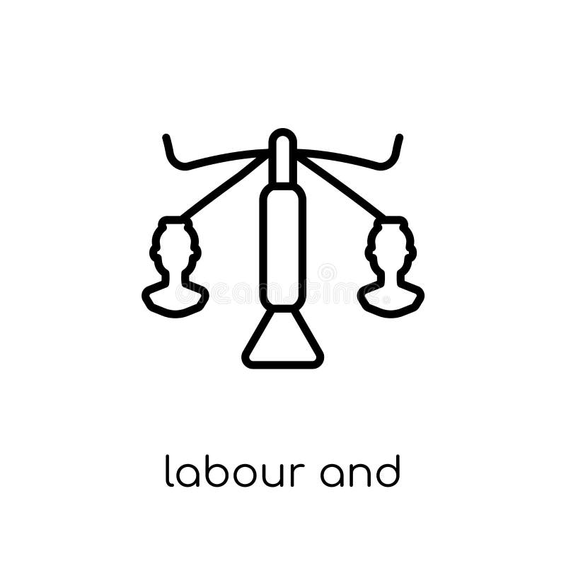 Labor Day Icon. Trendy Modern Flat Linear Vector Labor Day Icon Stock ...