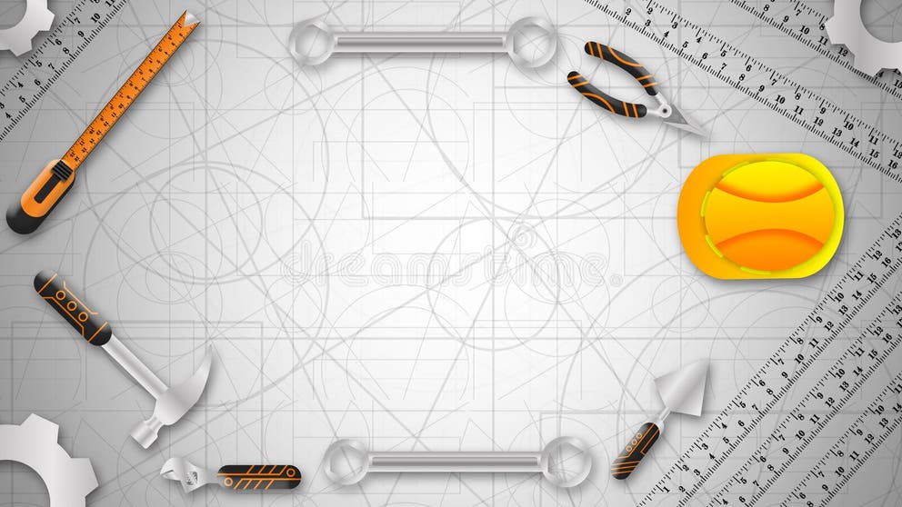 Labour Tools and Engineering Background with Copy Space Stock ...