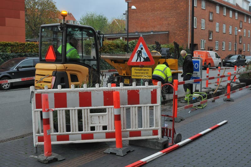 Labour Work for Heating Home on Kastruplundgade in Kastrup Editorial ...