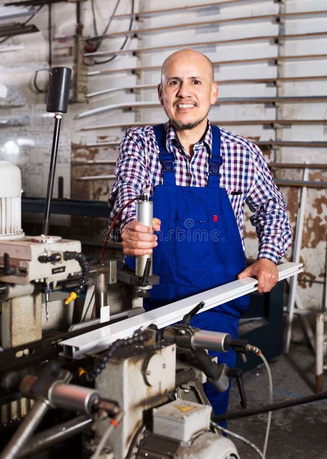 Labour Working on Lathe Machine Stock Image - Image of milling, profile ...