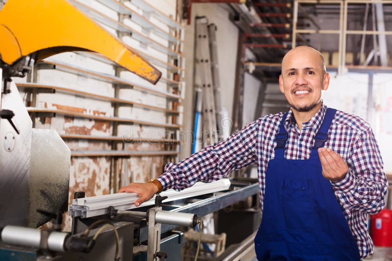 Labour Working on Lathe Machine Stock Image - Image of milling, profile ...