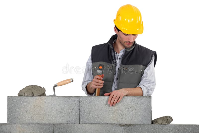 Labourer stock image. Image of equipment, blue, pointing - 26702335