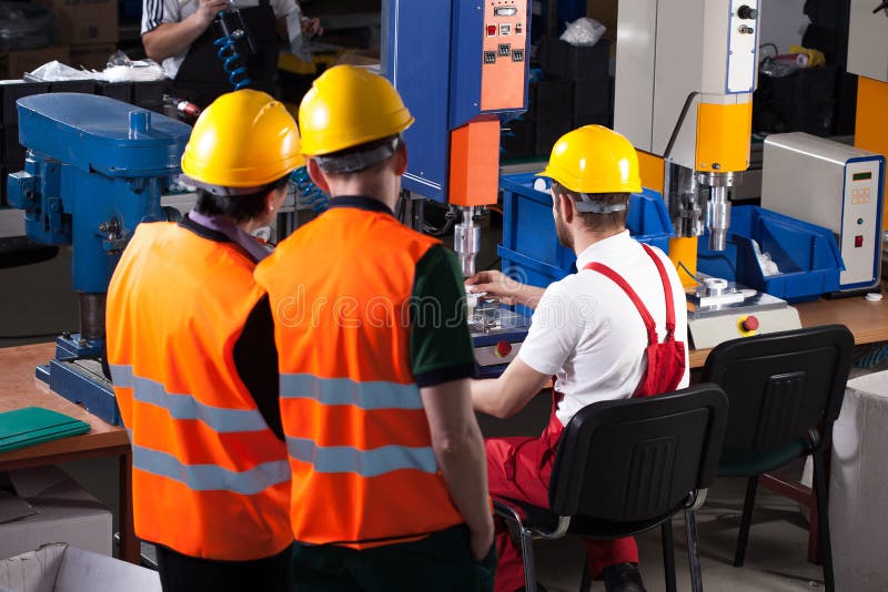 Labourers in factory stock photo. Image of training, industrial - 39102476