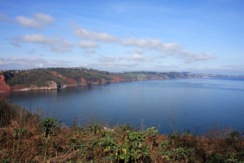 Coast of Labrador Bay, Devon Stock Photo - Image of nature, water ...