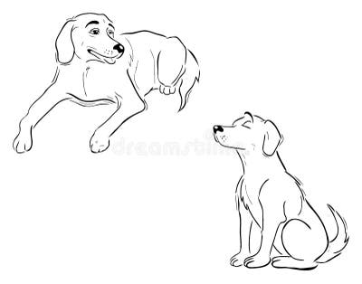 Labrador Outline Stock Illustrations – 6,140 Labrador Outline Stock ...