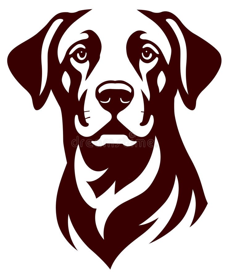 Labrador Dog Vector Illustration Stock Photo - Image of vector, logo ...