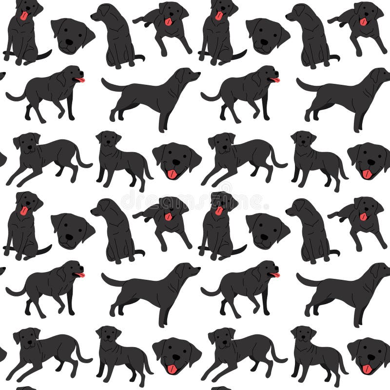 Labrador,seamless pattern stock vector. Illustration of wallpaper ...