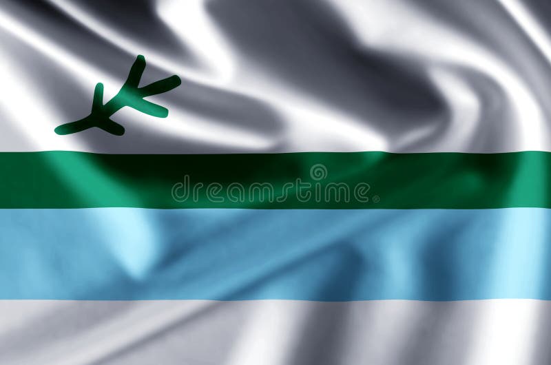 Labrador Realistic Flag Illustration. Stock Illustration - Illustration ...