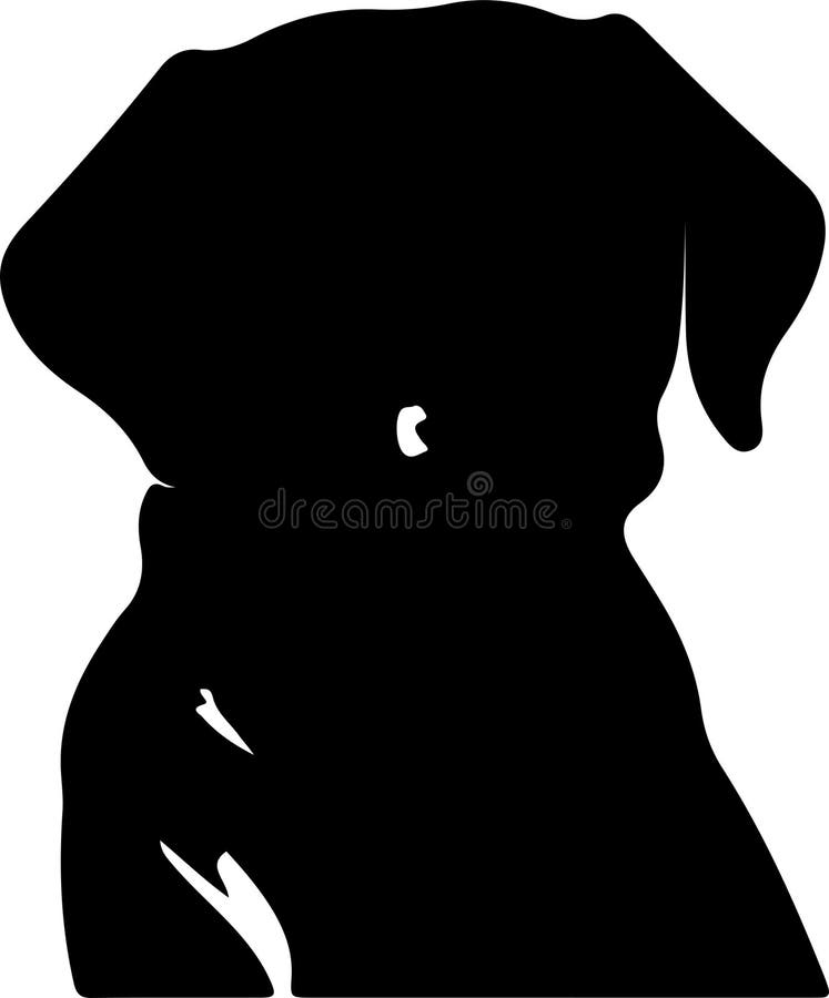 Labrador Retriever Black Silhouette Generative Ai Stock Vector ...