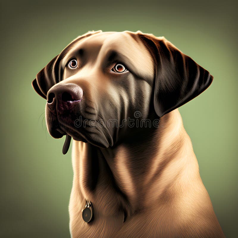 Labrador Retriever Dog, Generative AI Illustration Stock Illustration ...
