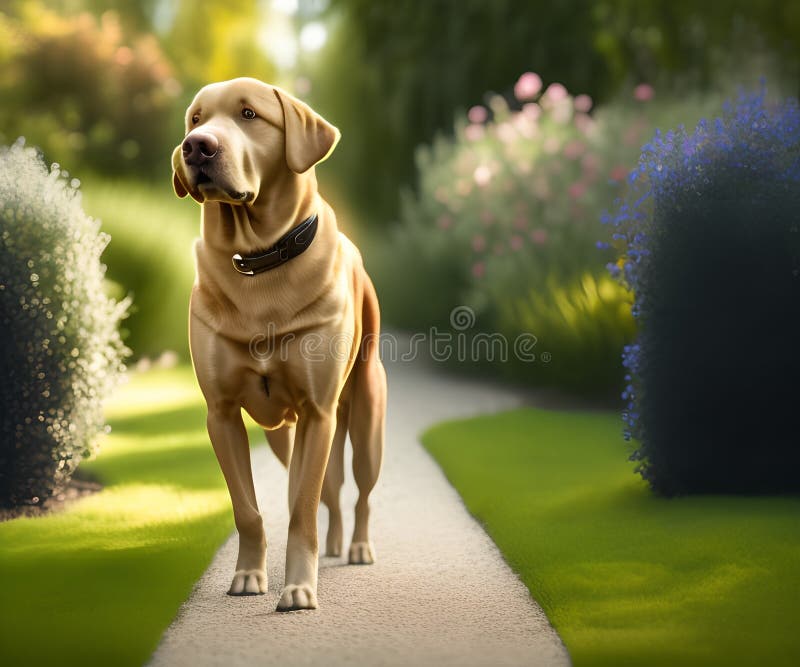 Labrador Retriever Dog, Generative AI Illustration Stock Illustration ...