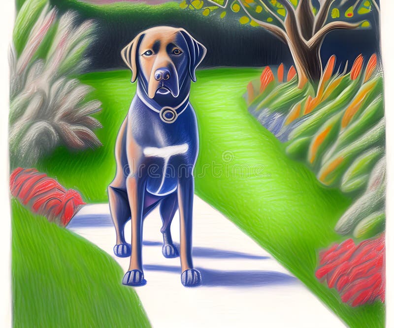 Labrador Retriever Dog, Generative AI Illustration Stock Illustration ...