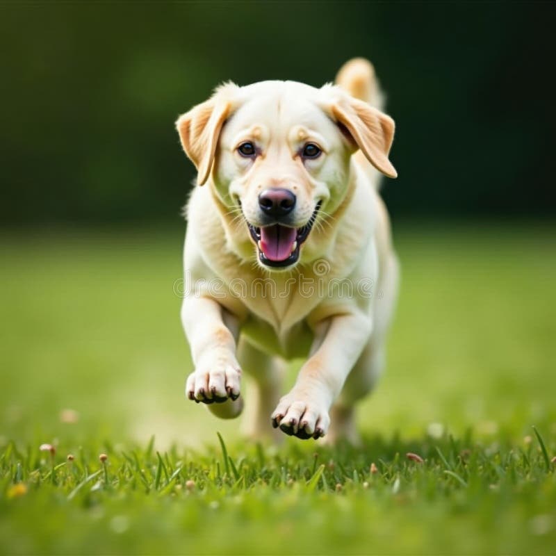 Labrador Retriever, Microchip Visible, Chasing Prey, Canine, Farmland ...