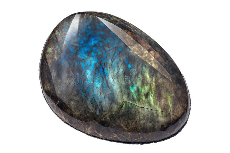 Labradorite Stone on Isolated Transparent Background, Png. Generative ...