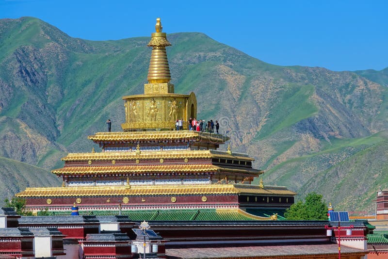 Labrang Lamasery editorial stock photo. Image of buddhist - 123343218