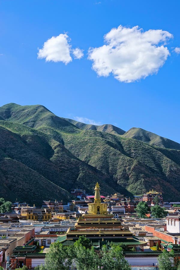 Labrang Lamasery stock image. Image of labrang, stupa - 123343119