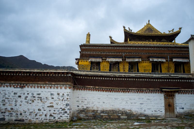 Labrang Monastery of Gannan Stock Image - Image of buddhism, tibet ...
