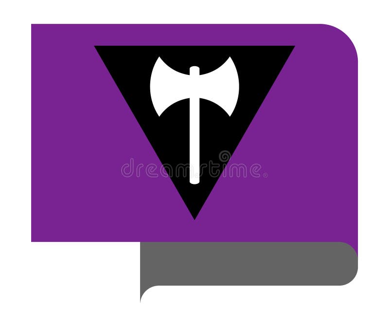 Lesbian Labrys Pride Flag Symbol Of Lgbt Community Stock Vector
