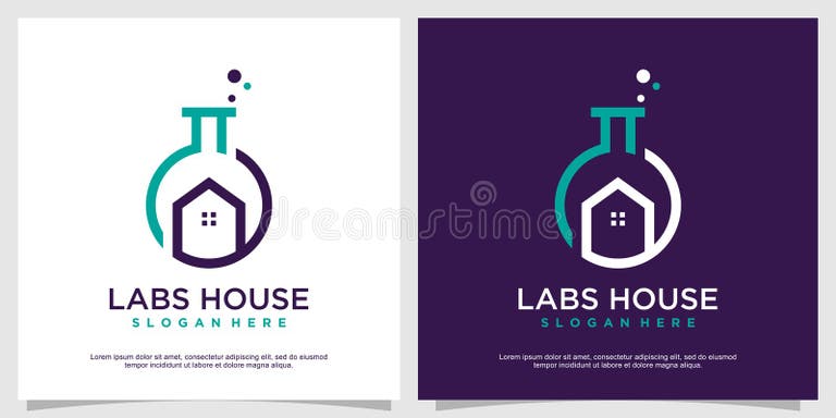 Labs Logo Concept with House Style Premium Vector Stock Vector ...