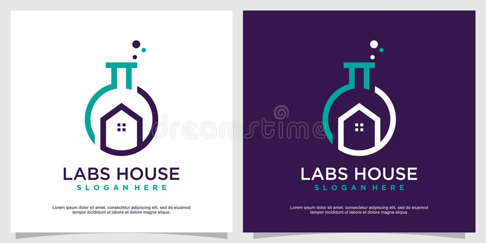 Labs Logo Concept with House Style Premium Vector Stock Vector ...