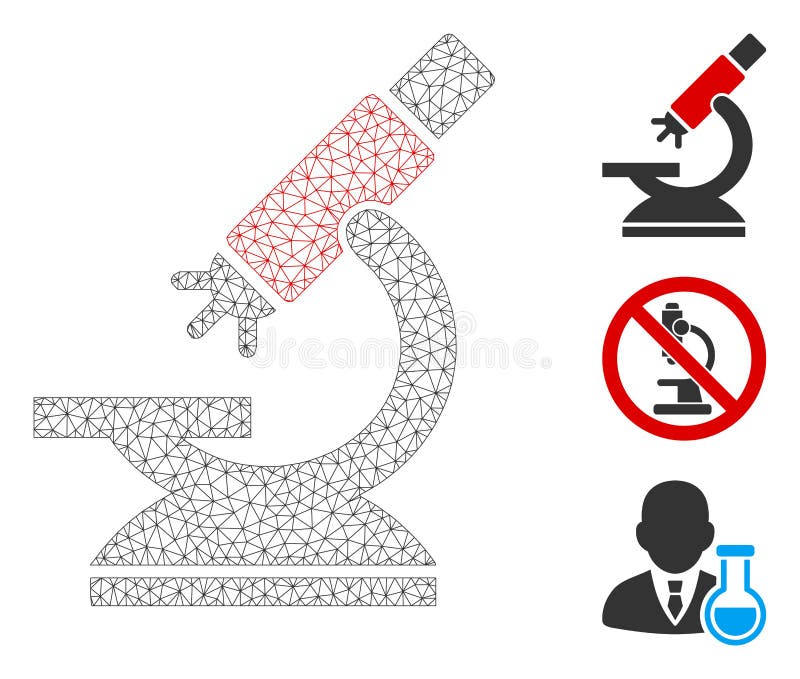Labs Microscope Vector Mesh 2D Model and Triangle Mosaic Icon Stock ... Labs Microscope Vector Mesh 2D Model and Triangle Mosaic Icon Stock ...