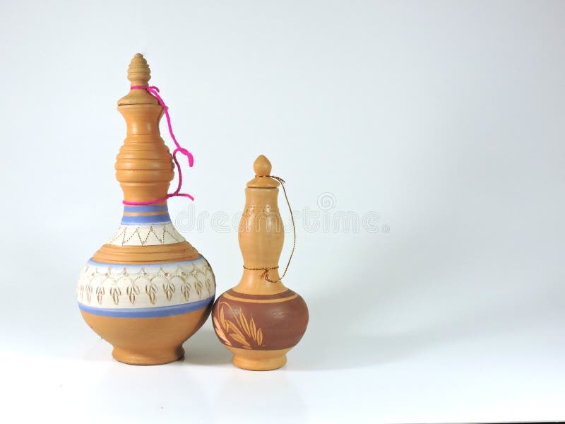 Labu Sayung Pottery Isolated on White Stock Photo - Image of heritage ...