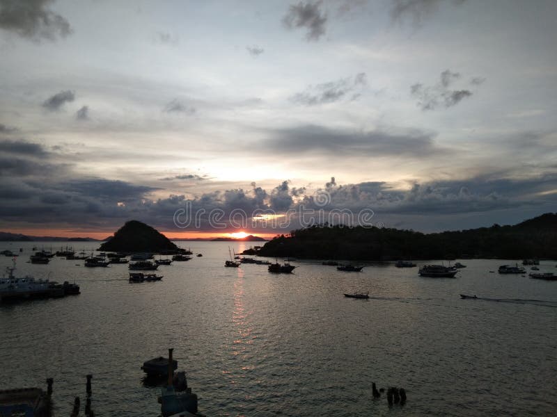 Labuan Bajo Sea View and Sunset Stock Photo - Image of labuan, view ...