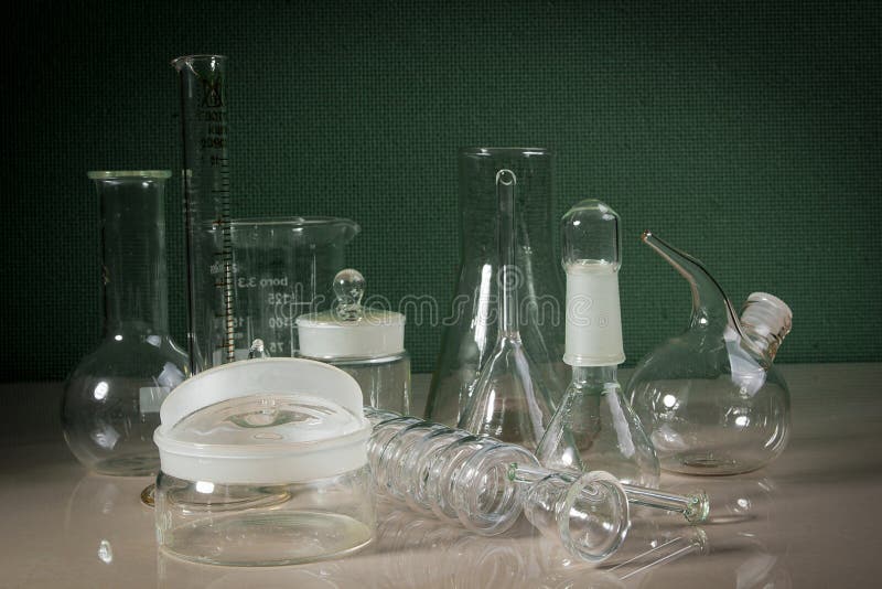 Labware on the table stock photo. Image of laboratory - 137365544