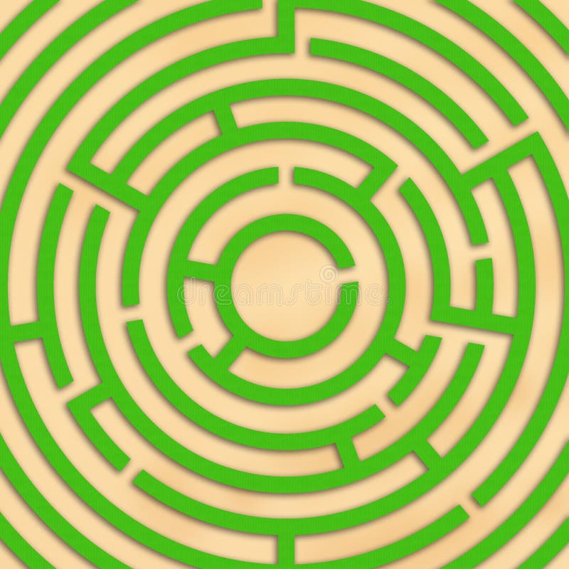 3D Maze Vector Illustration Med Start Och Slutet Vektor Illustrationer ...