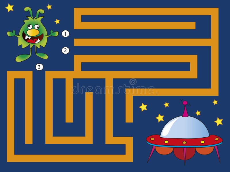 Labyrint stock illustrationer. Illustration av stjärna - 35912845