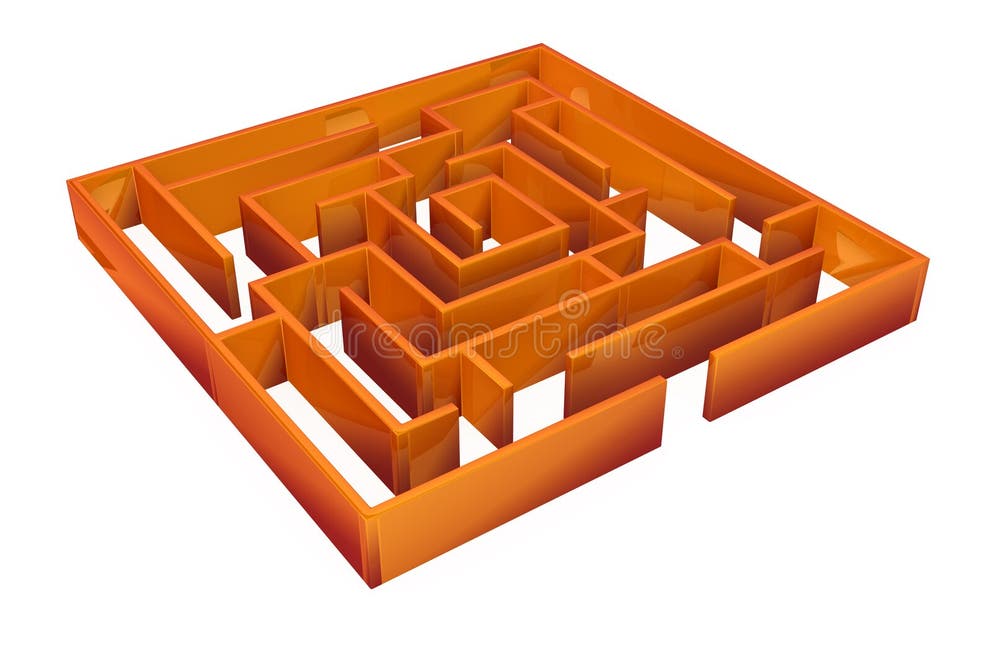 Labyrinth stock illustration. Illustration of trap, object - 12554482