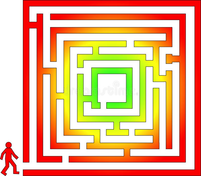 Labyrinth stock vector. Illustration of circle, isolated - 14703824