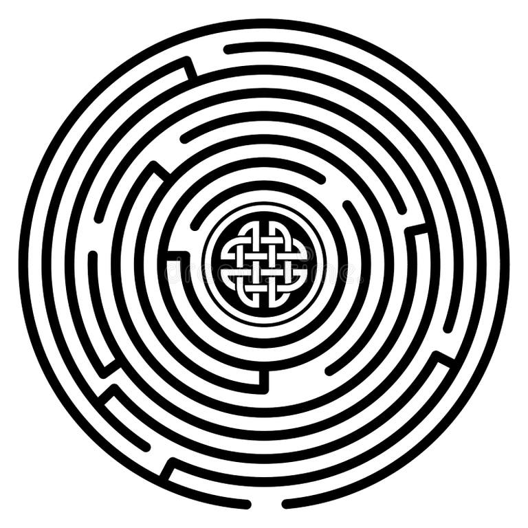 Labyrinth stock vector. Illustration of circular, connect - 17071844