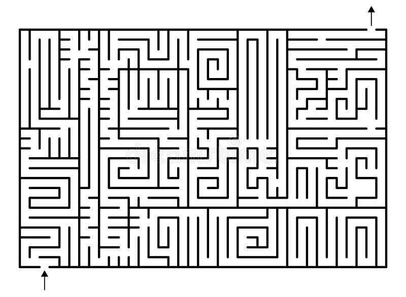 Labyrinth vektor abbildung. Illustration von zieleinheit - 24740450