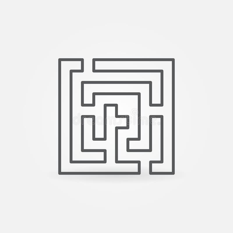 Labyrinth Abstract Logo. Puzzle Rebus Logic. Stock Vector ...