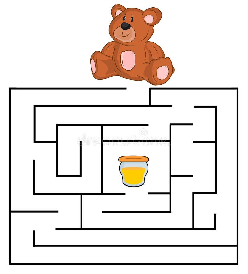 Labyrinth with animal stock illustration. Illustration of animal ...