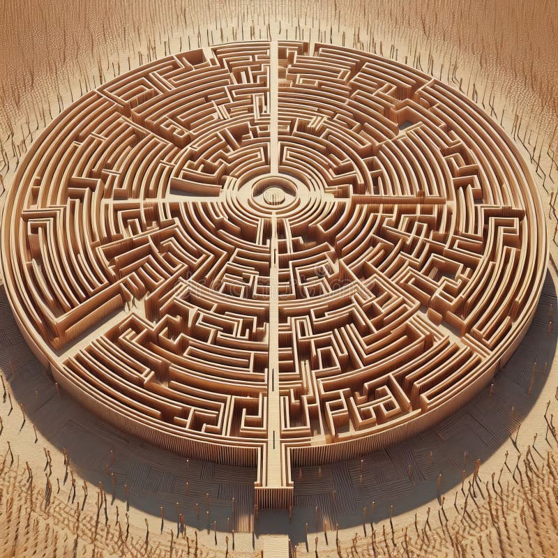 107 105. Labyrinth Architectural Installation - Temporary or Pe Stock ...