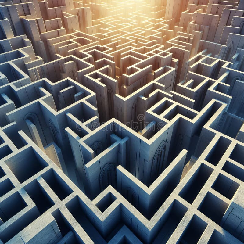 Labyrinth Architecture Structural Design Elements or Features T Stock ...