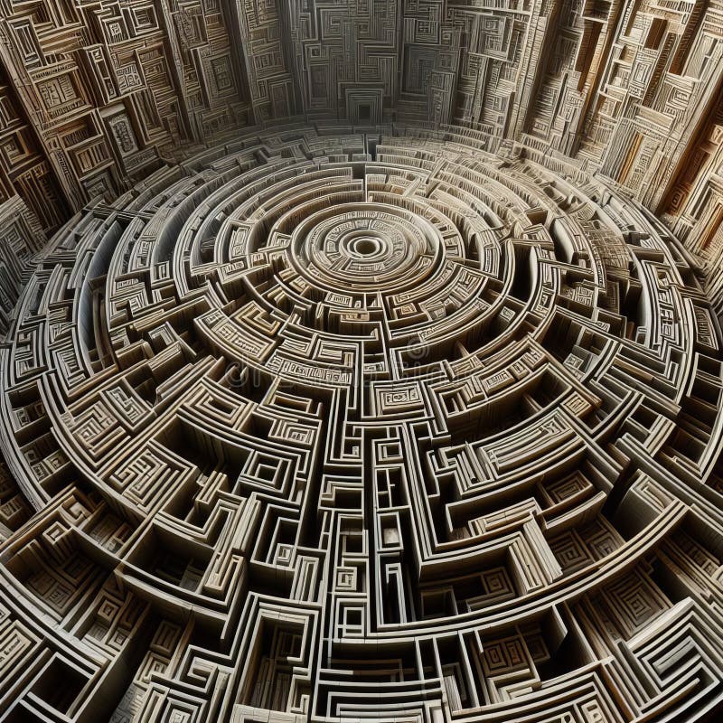 Labyrinth Architecture Structural Design Elements or Features T Stock ...