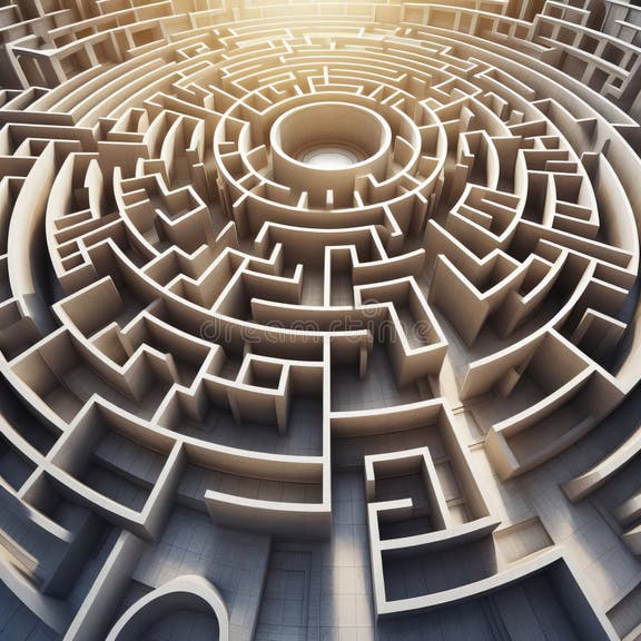 Labyrinth Architecture Structural Design Elements or Features T Stock ...