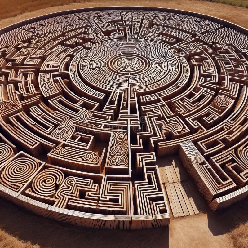 Labyrinth Art Installation Temporary or Permanent Artworks Feau Stock ... Labyrinth Art Installation Temporary or Permanent Artworks Feau Stock ...