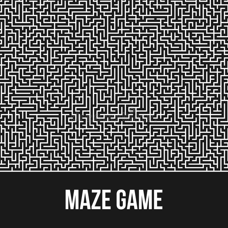 Labyrinth Background. Maze Game Concept Stock Vector - Illustration of ...