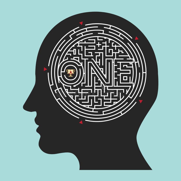 Labyrinth Brain; Inside Mind Vector Stock Vector - Illustration of life ...