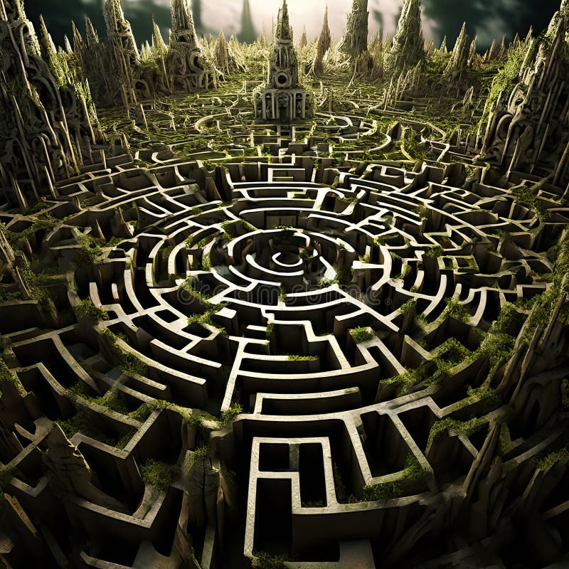 Labyrinth Cgi Computer Generated Imagery Used To Create Digita Stock ...