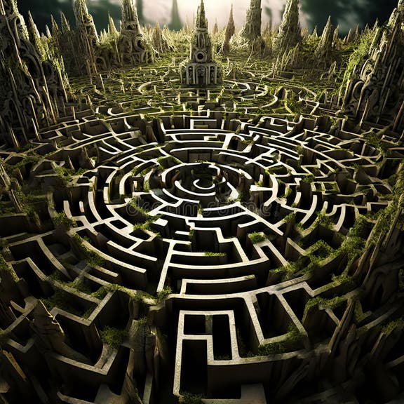 Labyrinth Cgi Computer Generated Imagery Used To Create Digita Stock ...