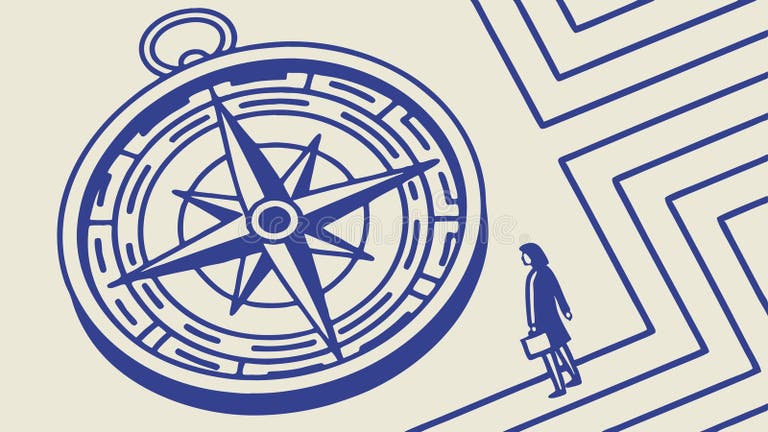 Labyrinth Compass, Guiding through Intricate Paths and Finding Exit ...
