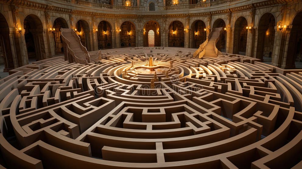 Labyrinth Created from Giant Puzzles Requiring the Correct Assembly ...