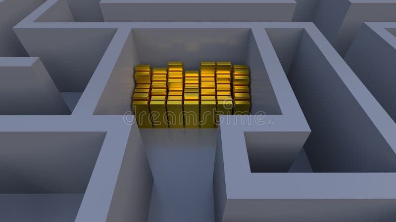 Labyrinth stock illustration. Illustration of rendered - 111492676